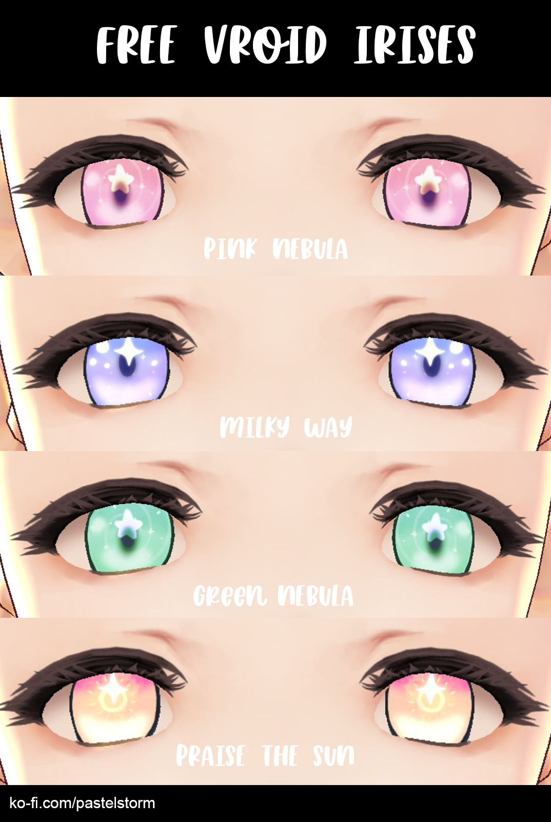 Vroid Irises / Eyes - pastelstorm - BOOTH