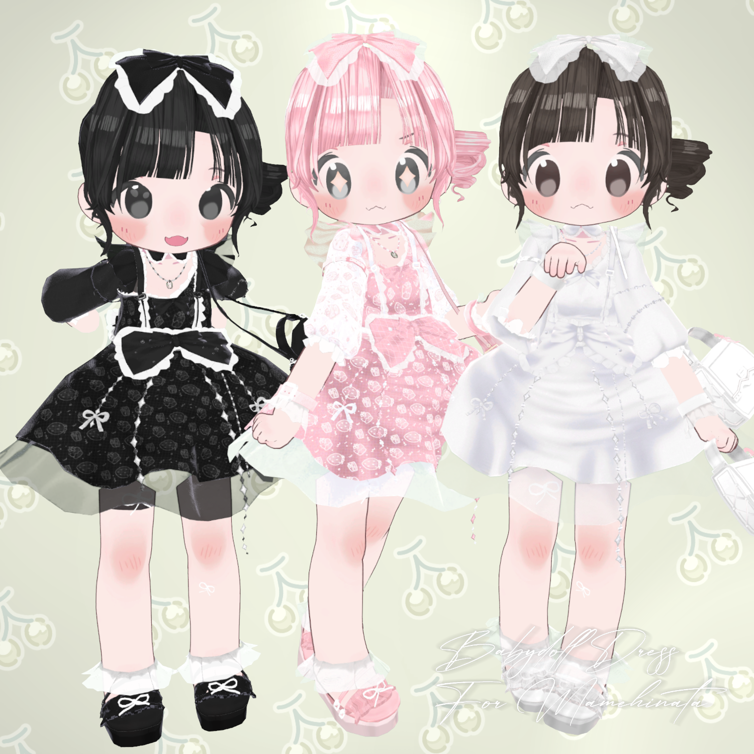 「まめひなた」 Babydoll Dress for Mamehinata - CHU♡ING GUM - BOOTH