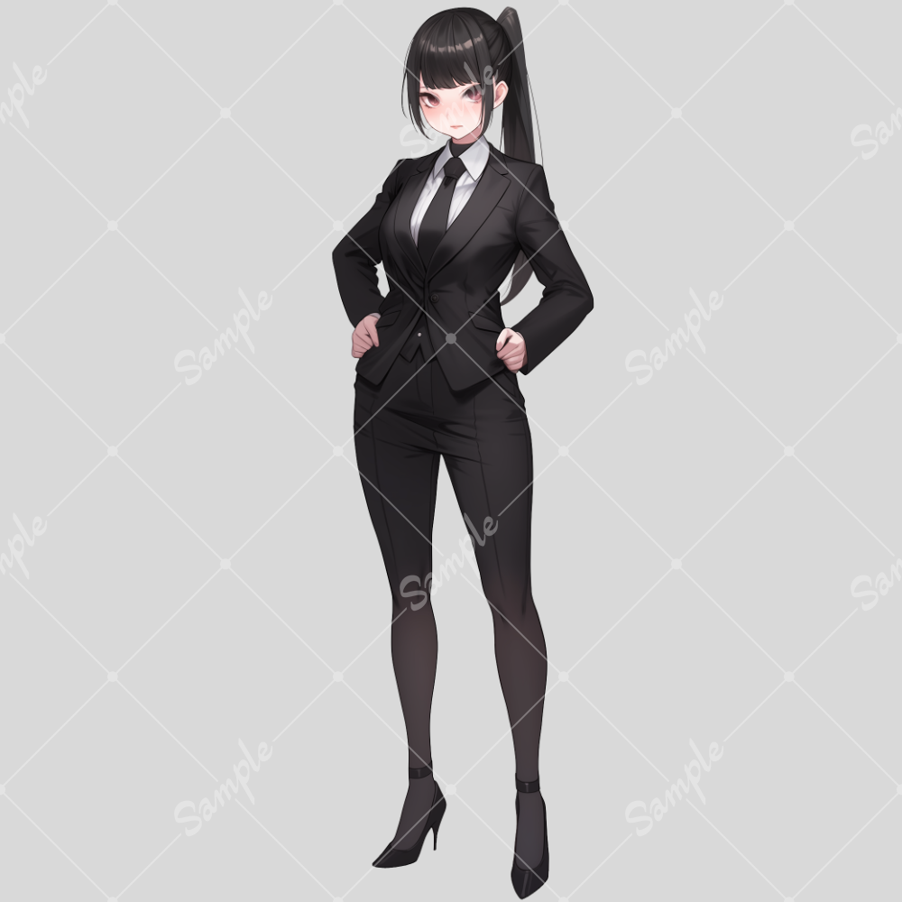 全身立ち絵素材137 スーツ 女の子 Tachie Booth