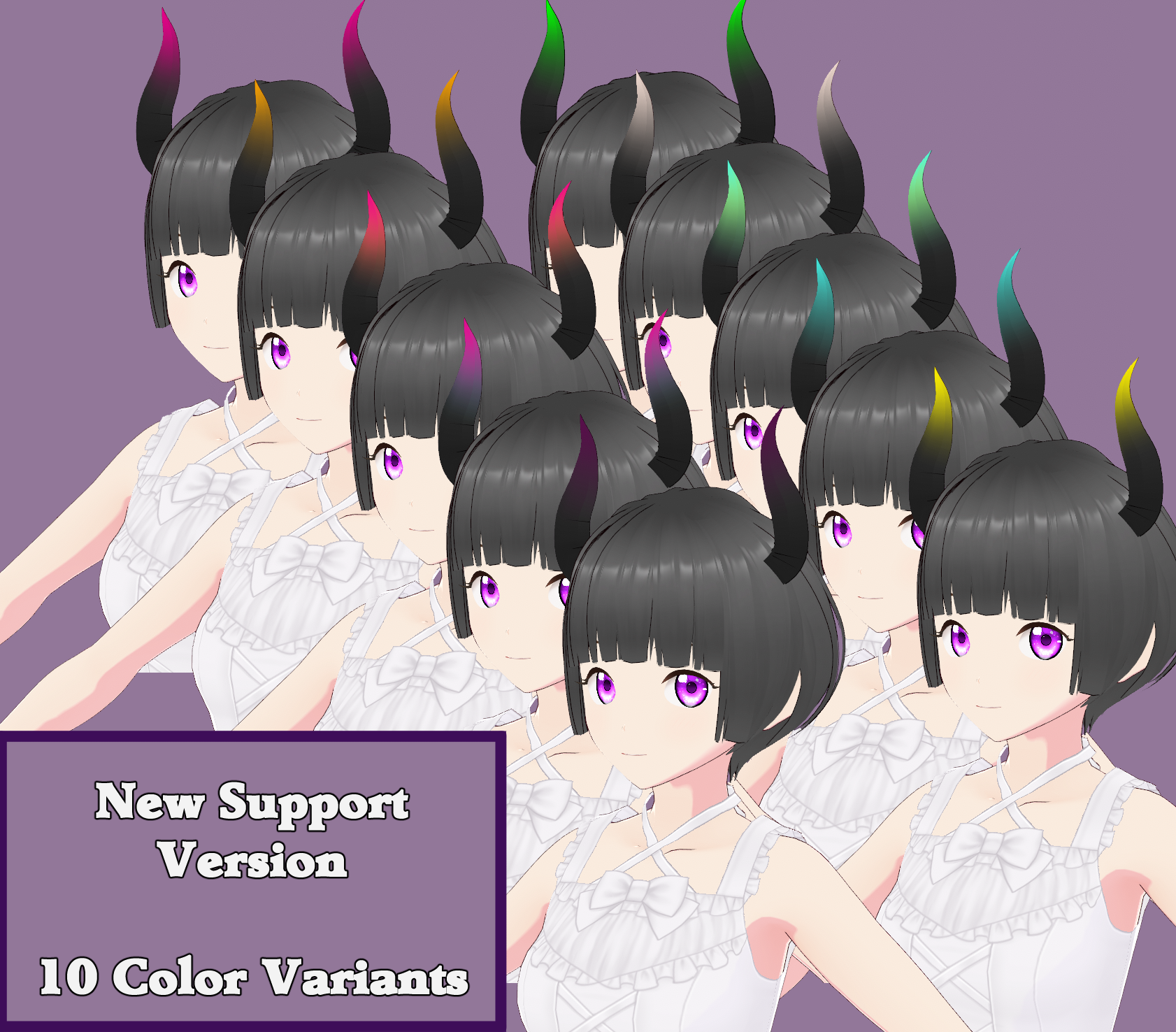 FREE - Pointy Tipped Demon Horns Preset for VRoid Stable - lampdevil ...