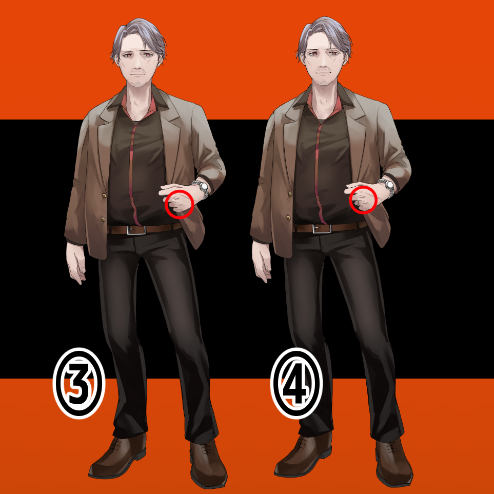 中年男性立ち絵【立ち絵素材・イラスト・中年男性・おじさん・傷】 - SOUTHPOLE - BOOTH