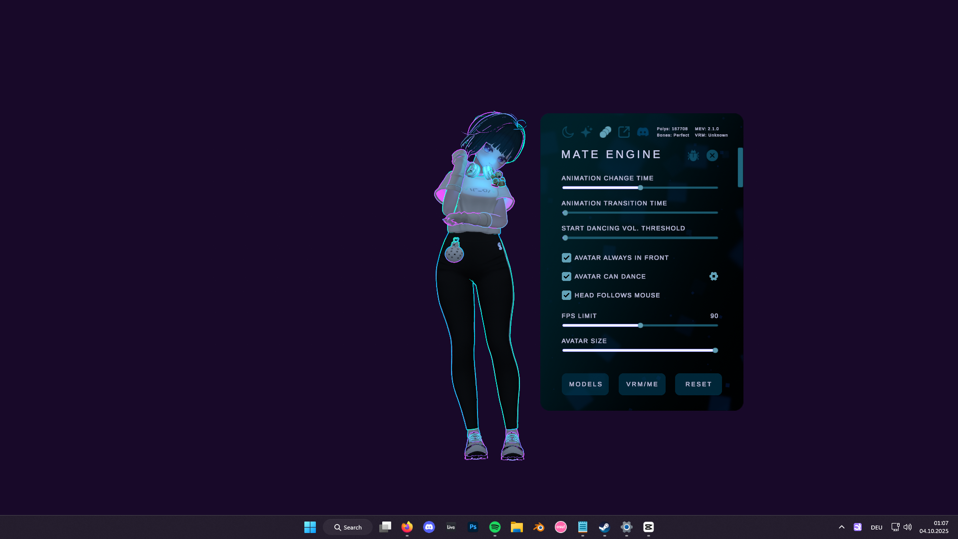 MateEngine - かわいいインタラクティブデスクトップアニメガールアプリ - MateEngine - BOOTH