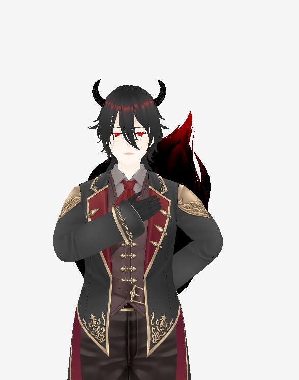 VRoid - Yokai Demon Male Model - Cwoissant Cafe - BOOTH