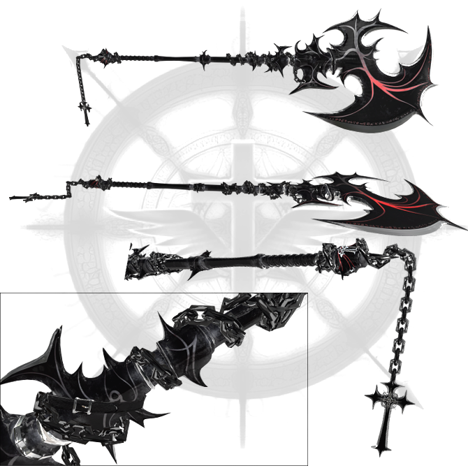 【オリジナル3Dモデル】AbyssNightmare -アビスナイトメア-【斧】VRChat想定 パーティクルやギミック付き 大斧 Axe ...