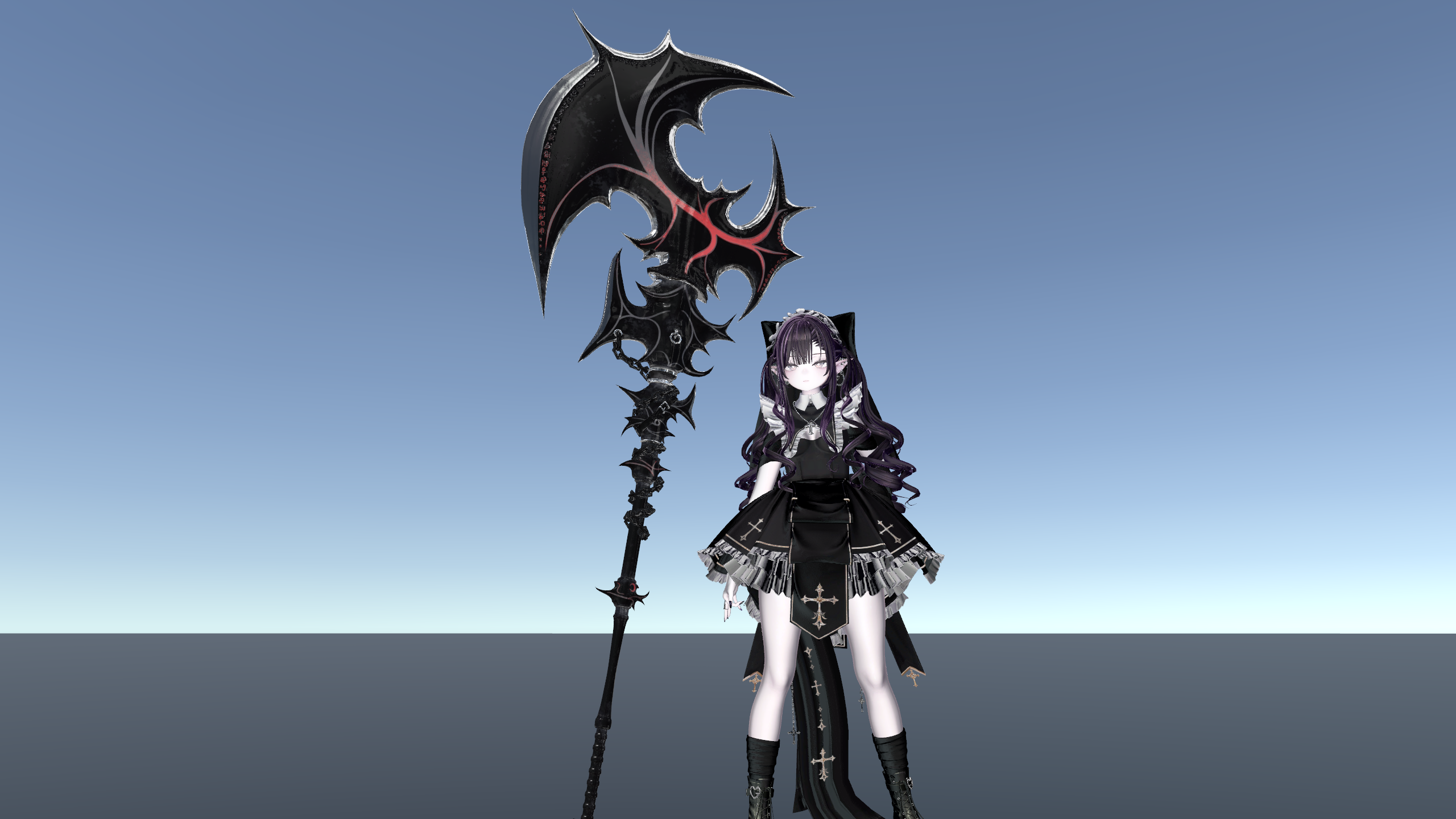 【オリジナル3Dモデル】AbyssNightmare -アビスナイトメア-【斧】VRChat想定 パーティクルやギミック付き 大斧 Axe ...