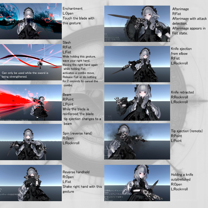 【オリジナル3Dモデル】Hermes -ヘルメス-【隠し ナイフ】VRChat想定 パーティクルやギミック付き 短剣 ダガー 隠しナイフ ...