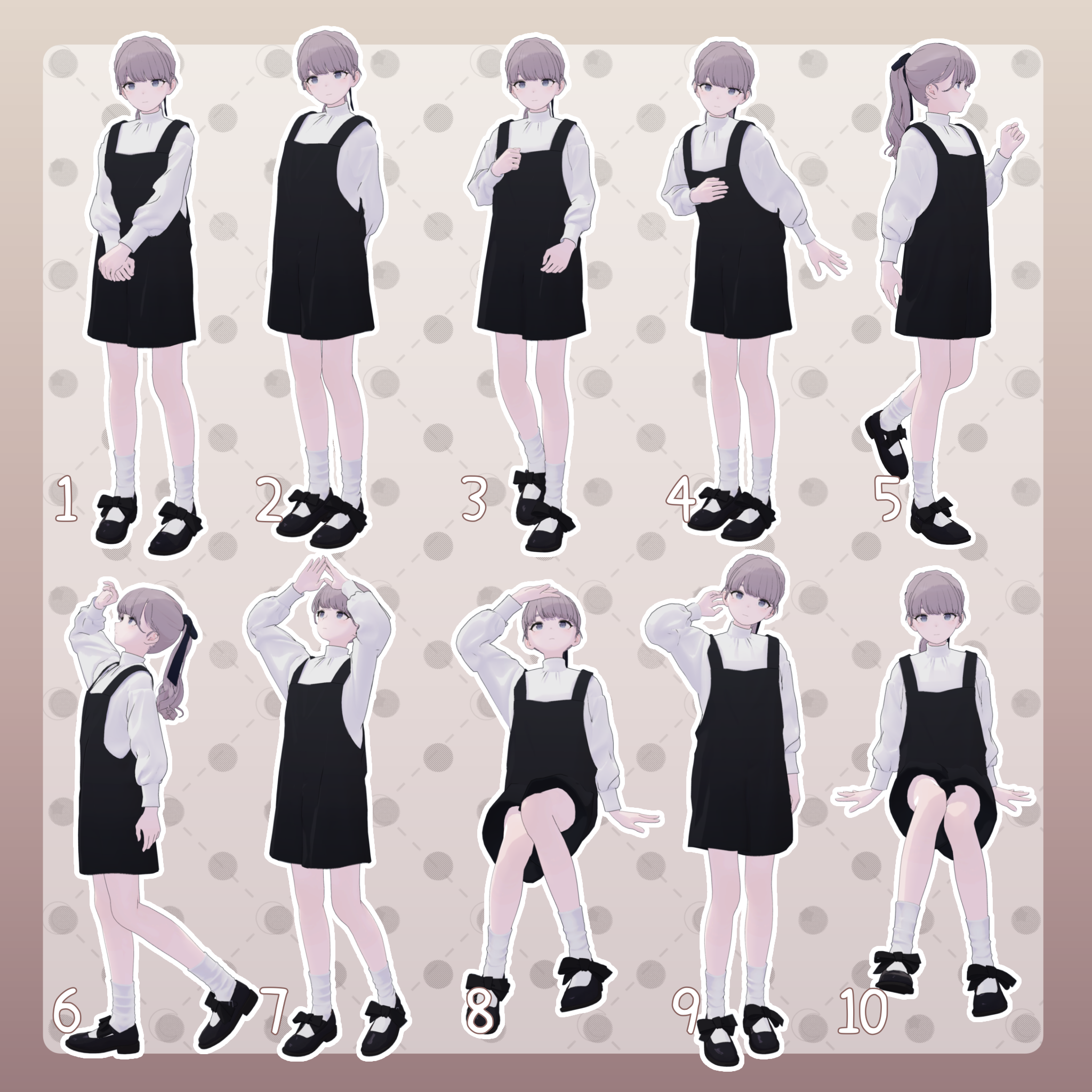 【無料有/＋Free sample】Pose Animation Set 6【50種】 - Pompombun - BOOTH
