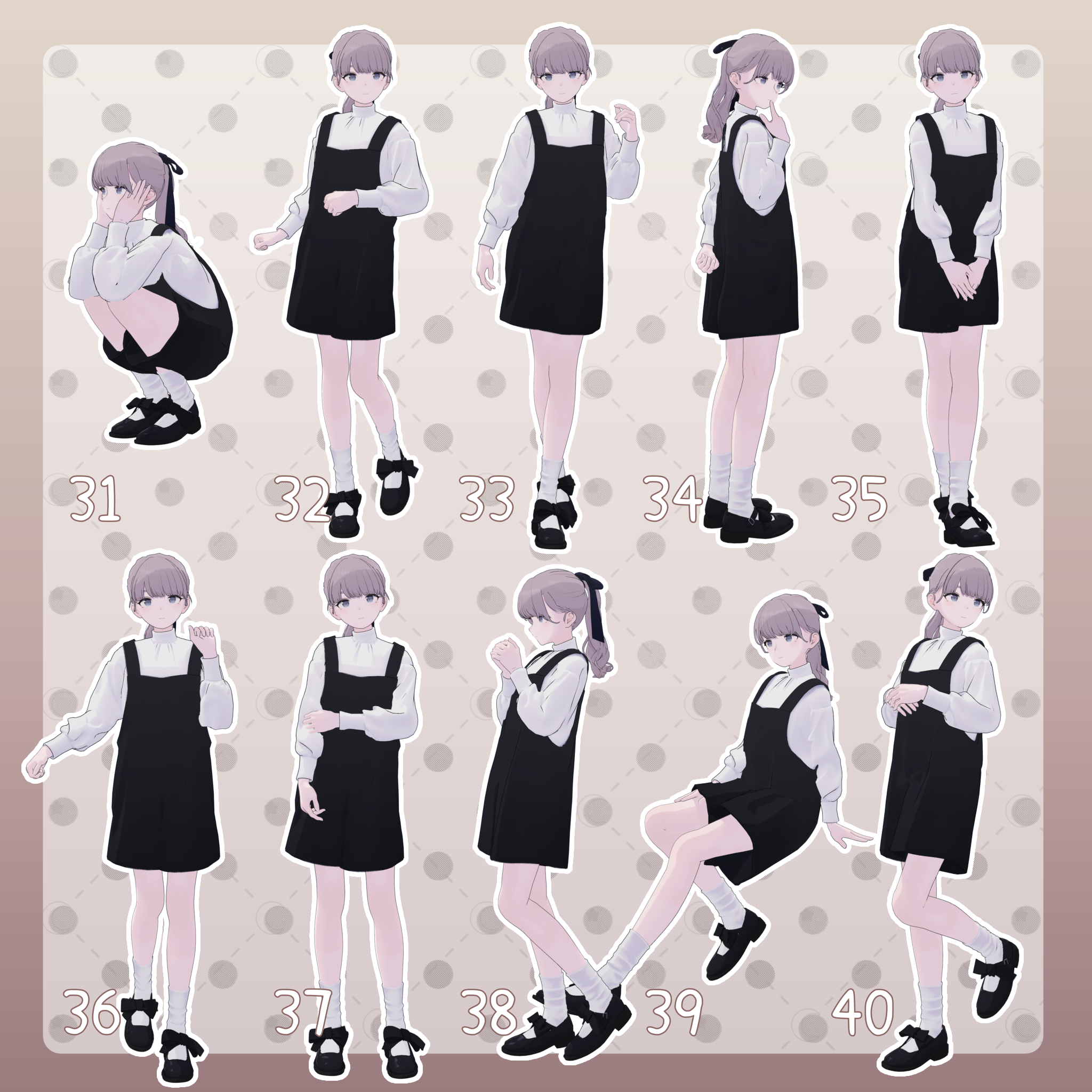 【無料有/＋Free sample】Pose Animation Set 6【50種】 - Pompombun - BOOTH
