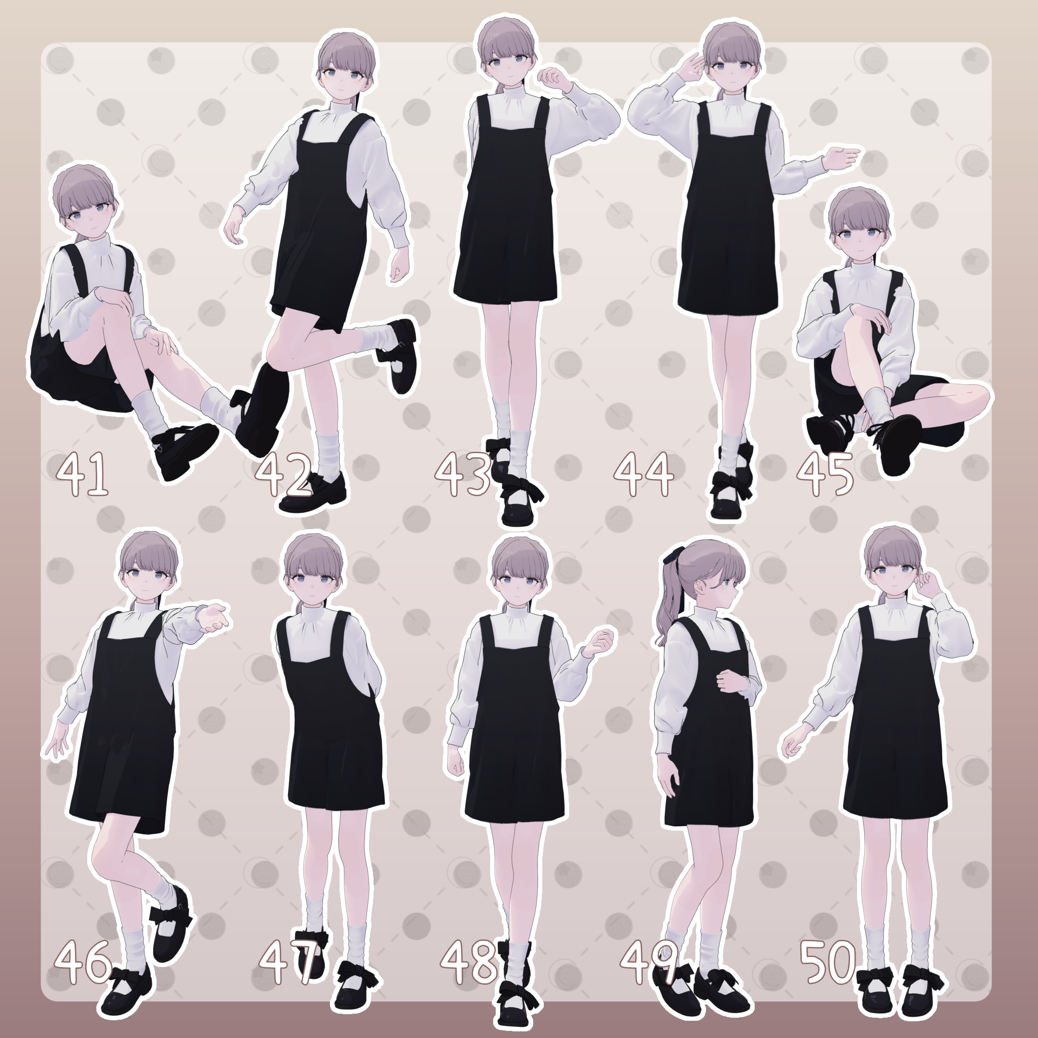 【無料有/＋Free sample】Pose Animation Set 6【50種】 - Pompombun - BOOTH