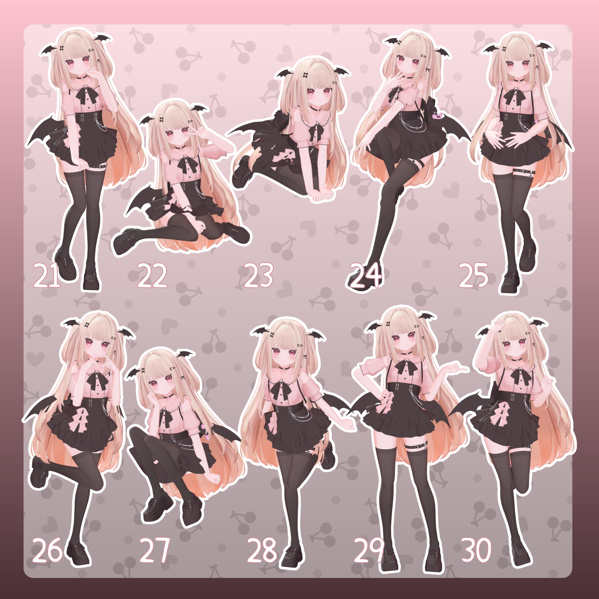 【無料有/＋Free sample】Pose Animation Set 14【50種】 - Pompombun - BOOTH