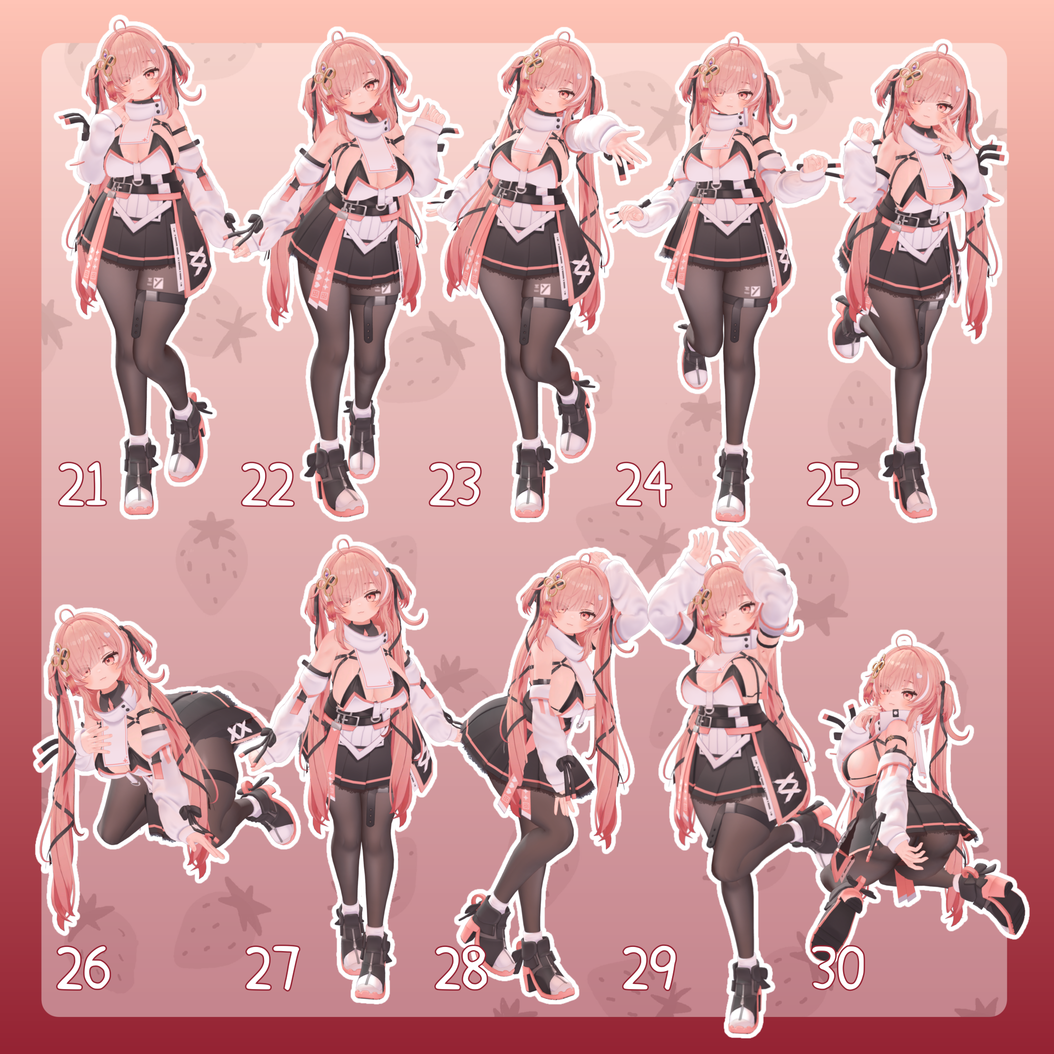 【無料有/＋Free sample】Pose Animation Set 17【50種】 - Pompombun - BOOTH