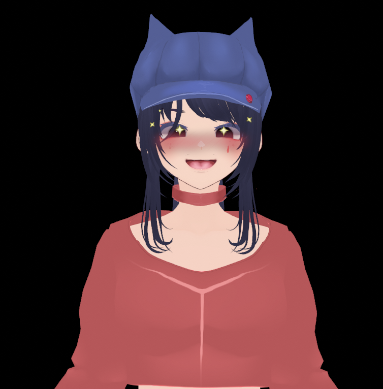 Cappy Mita/ Miside VRM 3D Model with Blendshapes + Emotion Props - Wero ...