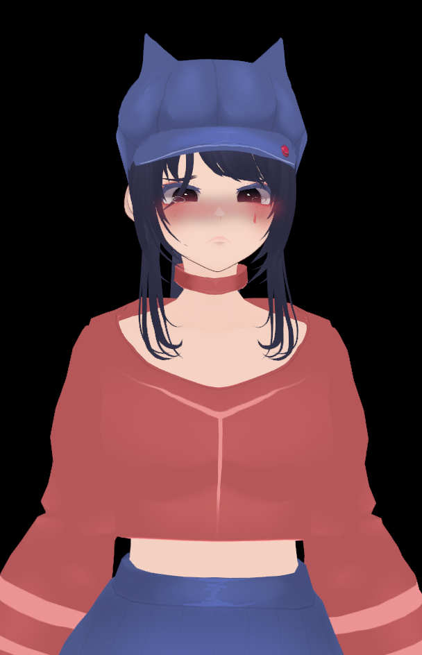 Cappy Mita/ Miside VRM 3D Model with Blendshapes + Emotion Props - Wero ...