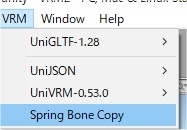 VRMモデルのSpringBoneをコピーするツール - broken55 - BOOTH