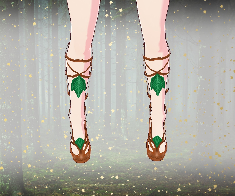 Leafy Forest Fae Sandals - SwampRatShop - BOOTH