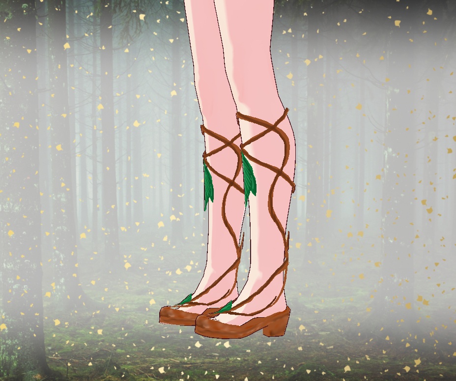 Leafy Forest Fae Sandals - SwampRatShop - BOOTH