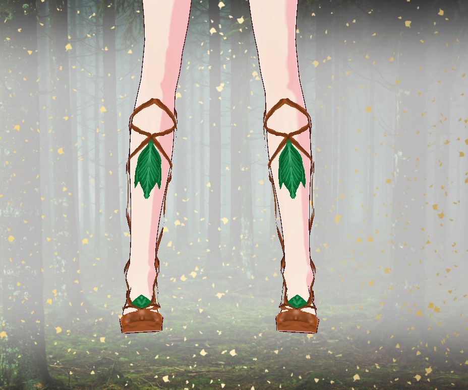 Leafy Forest Fae Sandals - SwampRatShop - BOOTH