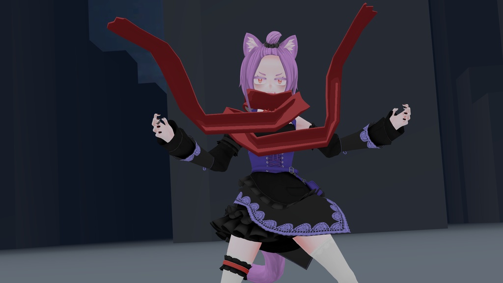 くいっとして口元を隠せるスカーフ [VRChat向けPhys Bones設定済み] - yokotano - BOOTH