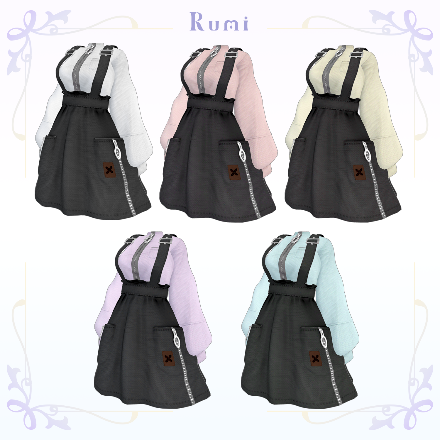 【PB】【5アバター対応】 Zipper Dress 【VRChat想定】 - ルミ - BOOTH