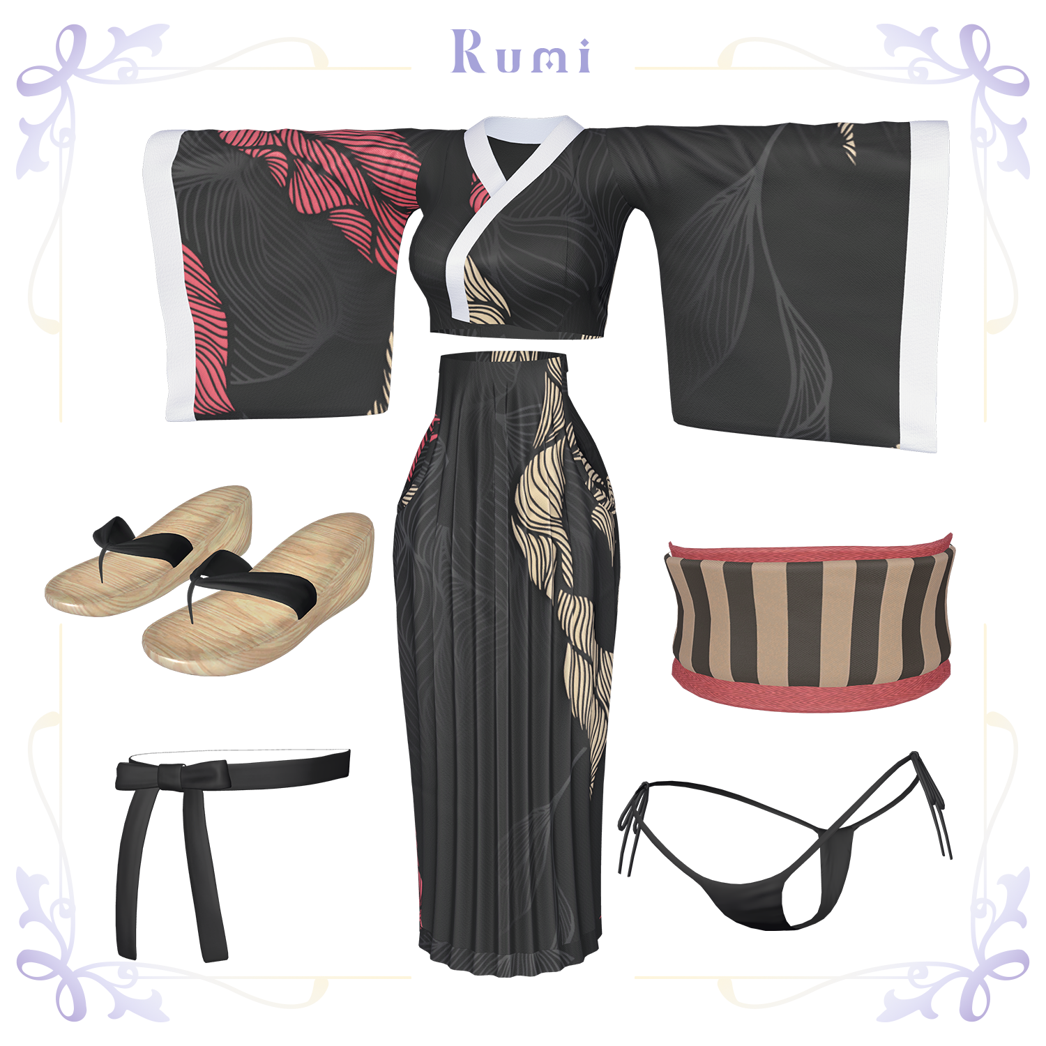 【PB】【4アバター対応】 KIMONO 【VRChat想定】 - ルミ - BOOTH