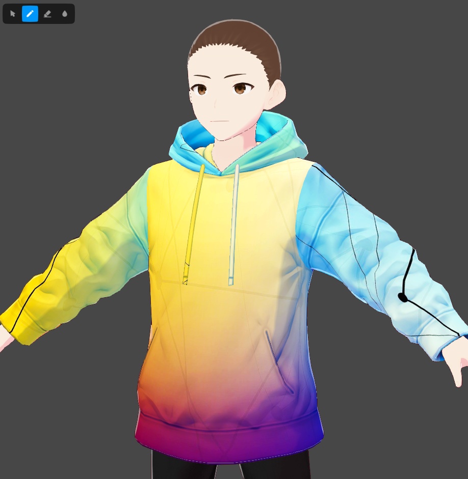 6 Hoodie Texture's for your VRoid - xellius - BOOTH