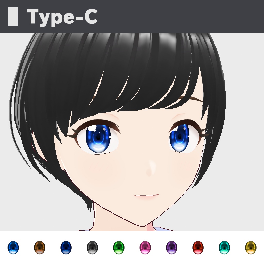 【無料版あり】VRoid 瞳テクスチャ 3種 × 10色 - mintchoco-vroid - BOOTH