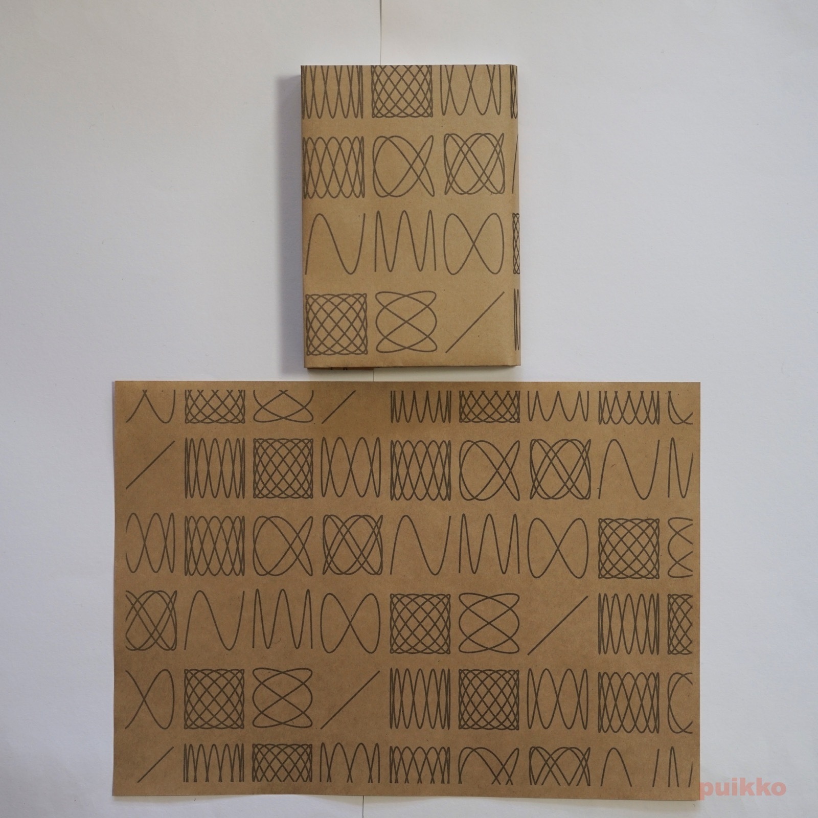 紙製ブックカバー リサジュー曲線（5枚セット） - puikko - BOOTH