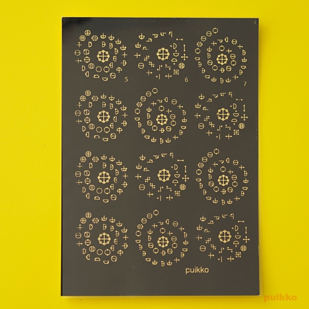 レジン封入用フィルム カタカムナ第5〜7首・大 箔押し - puikko - BOOTH