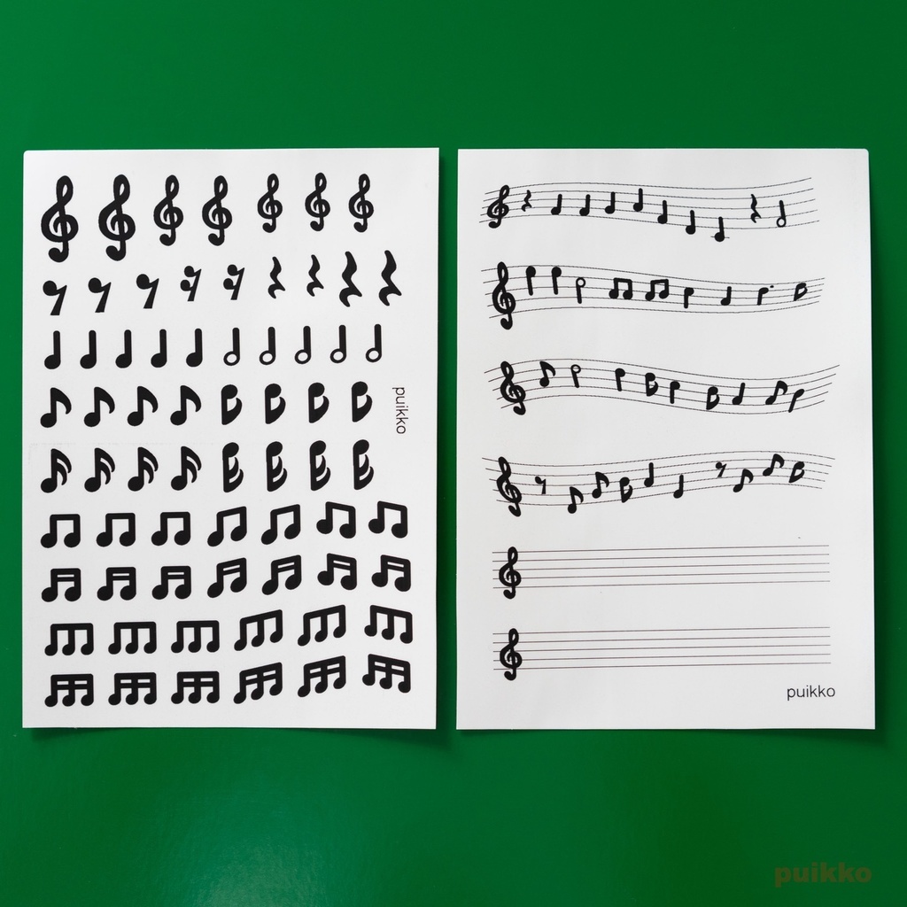 透明シール 音符・休符（A6判x2） - puikko - BOOTH