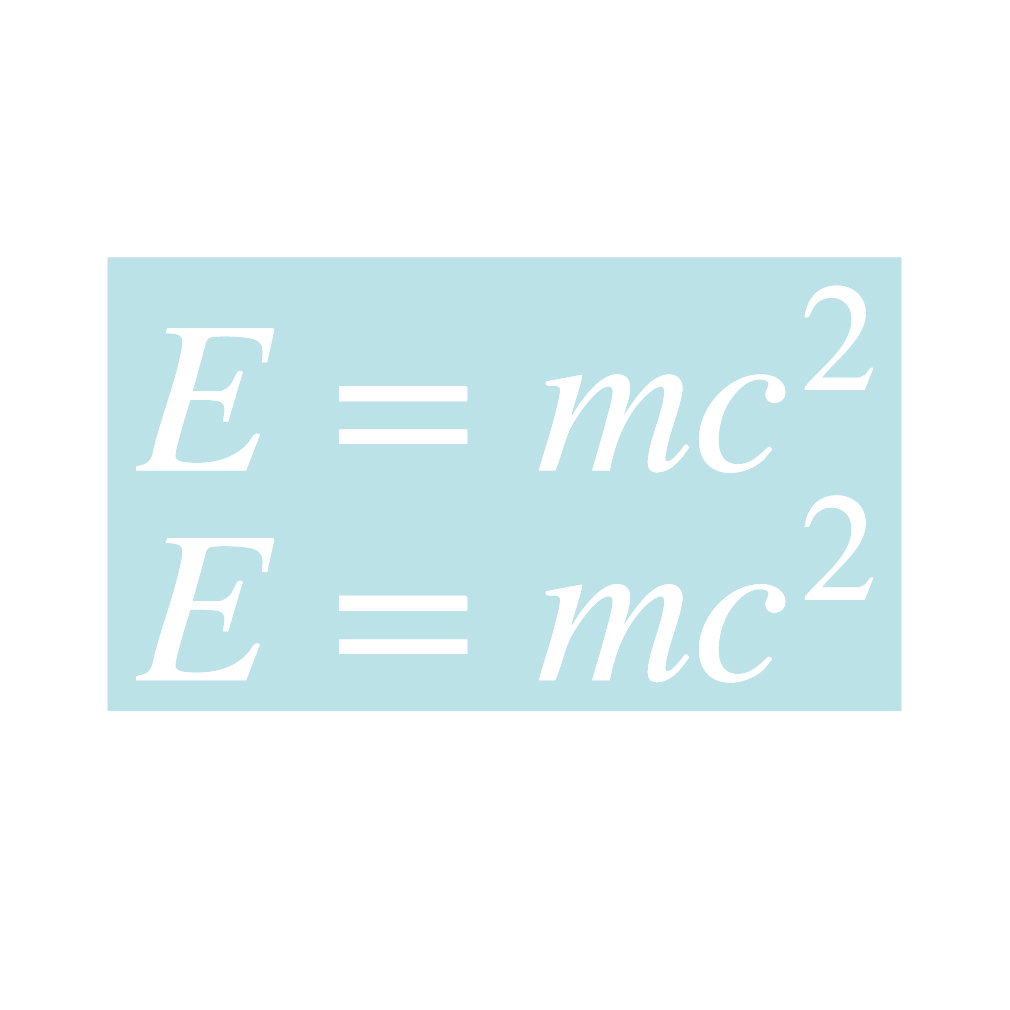 ステッカー アインシュタインの関係式（2片） - puikko - BOOTH