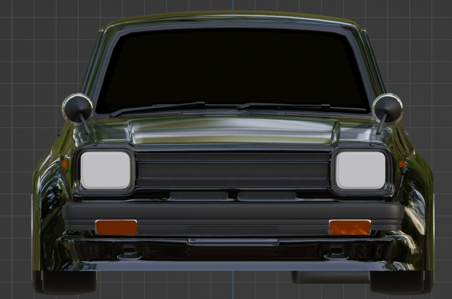 【3D素材】スターレットkp61 中期 TS仕様 blender file - 昭和車物語 - BOOTH
