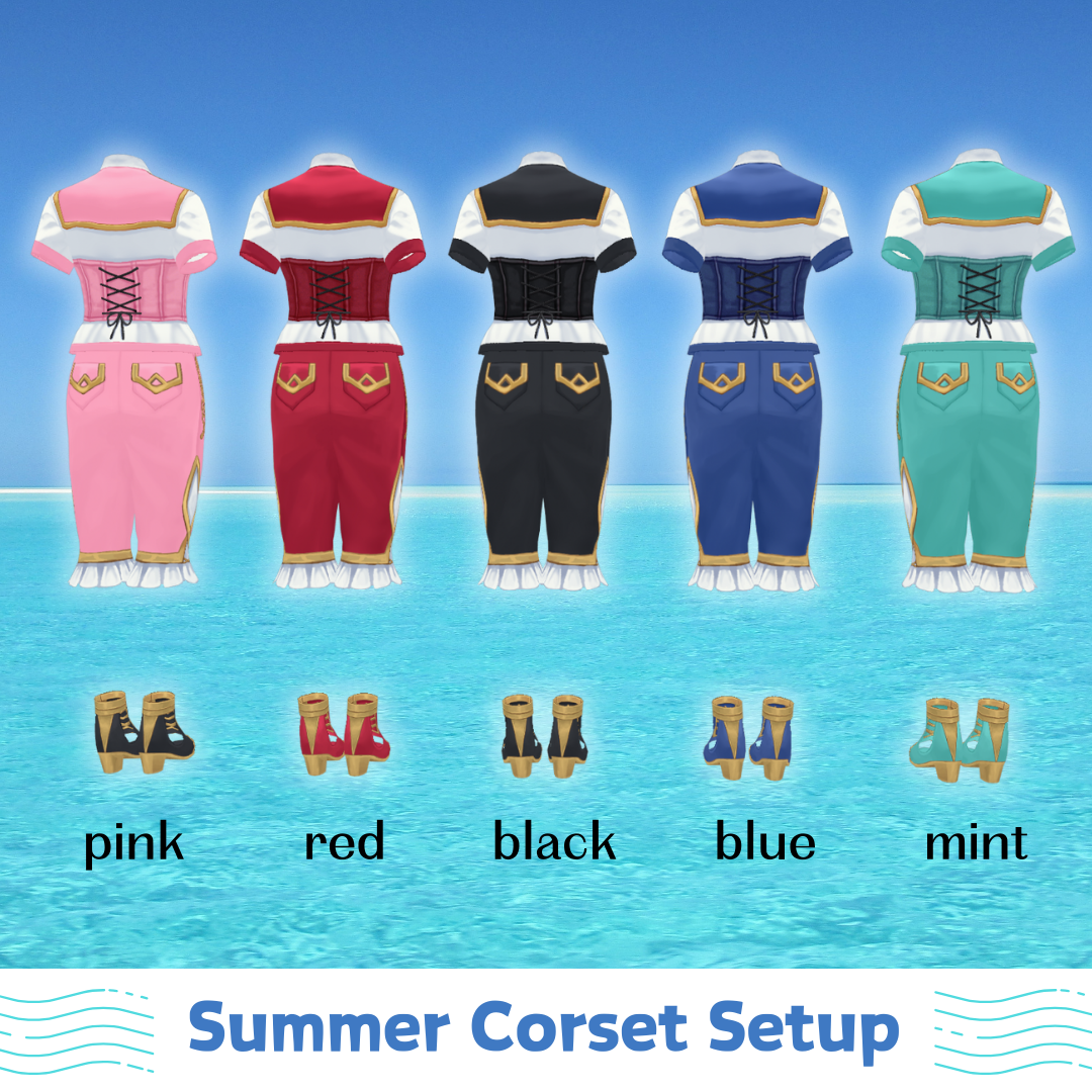 【男女兼用】Summer Corset Setup【 #VRoid カスタムアイテム】 - みずきの仕立屋さん - BOOTH