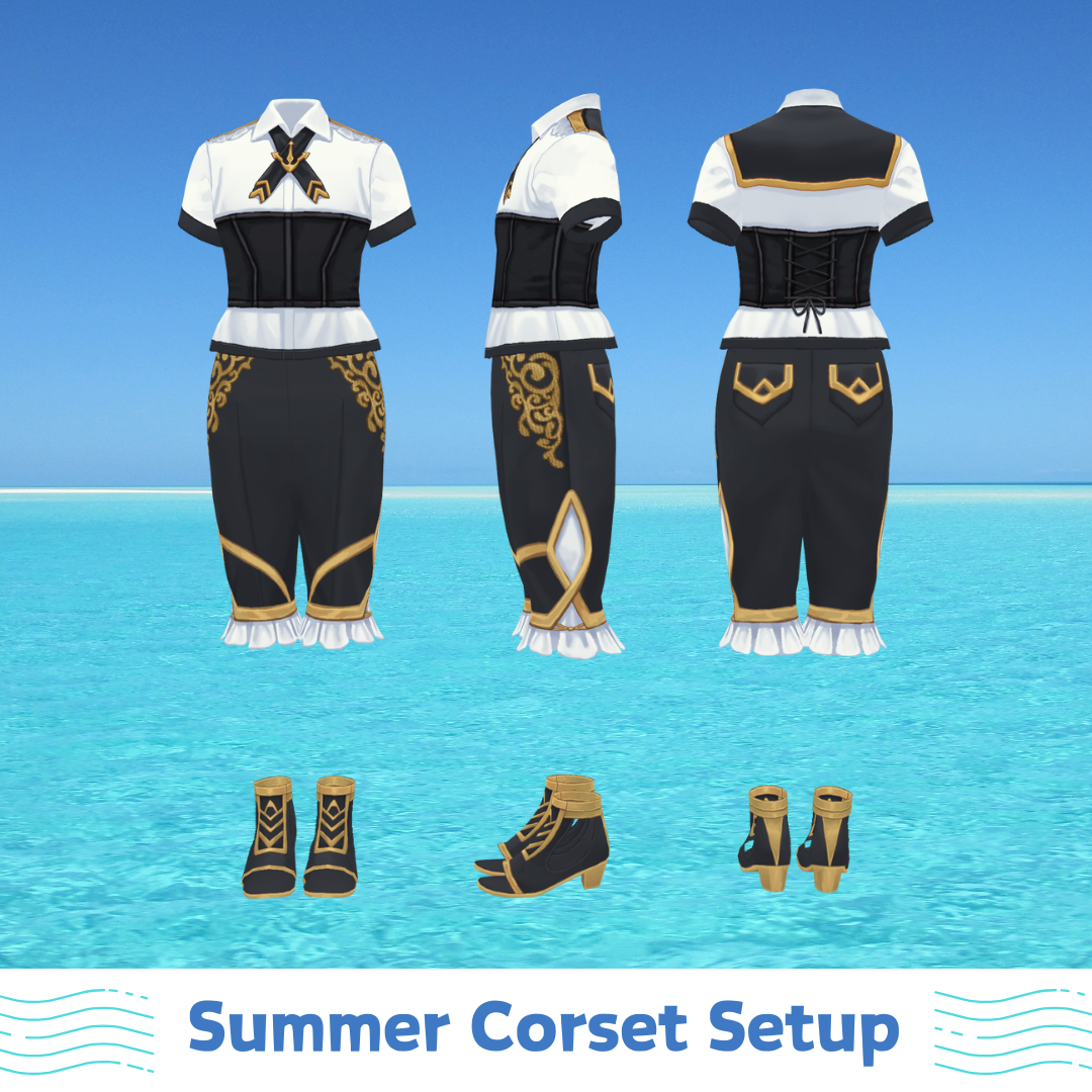 【男女兼用】Summer Corset Setup【 #VRoid カスタムアイテム】 - みずきの仕立屋さん - BOOTH