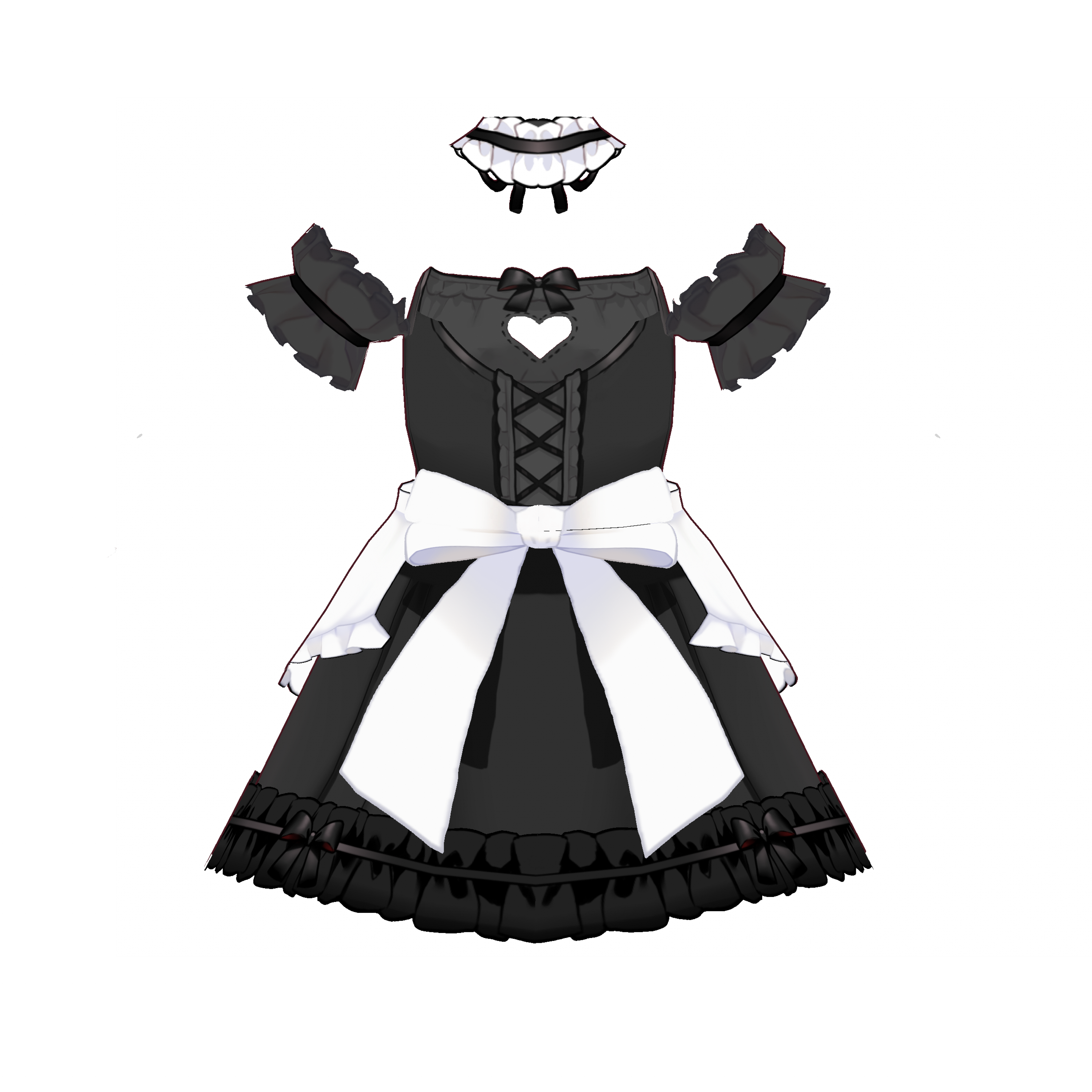 【VRoid正式版】Vamp-Chan Dress Gothic Demon Maid CUSTOM ITEM for VroidStudio ...