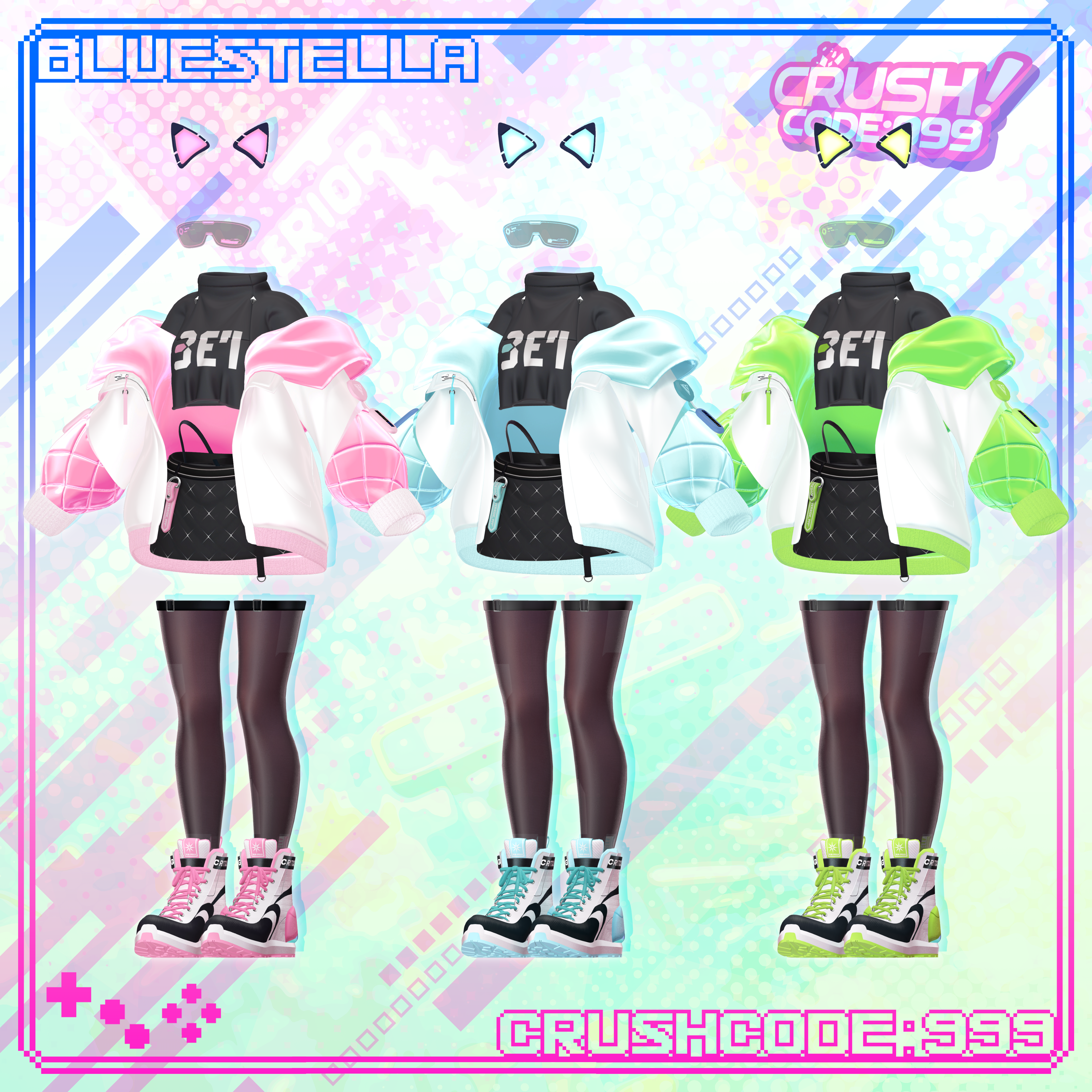 CRUSH CODE:999 19アバター対応 #BLUESTELLA - BLUESTELLA - BOOTH