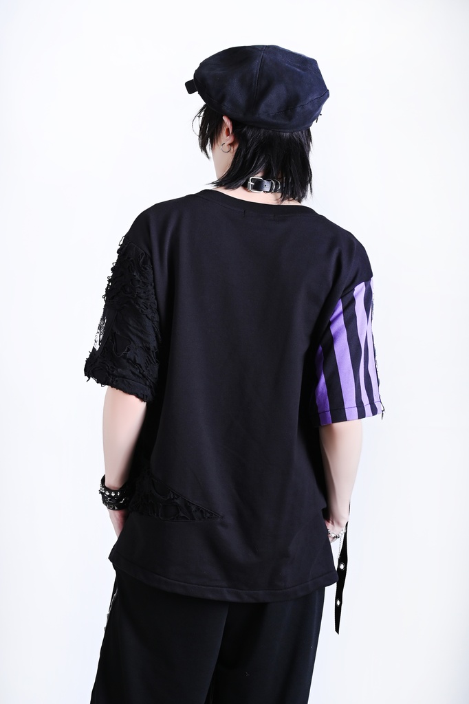 Jillpunk 王道パンク V系 ロック ヘヴィメタル バンギャ 禁忌啓示録 タロットプリント 十字架ネックレス 半袖カットソーTシャツ メンズ レディーズ おしゃれ男女兼用カッコいい ...