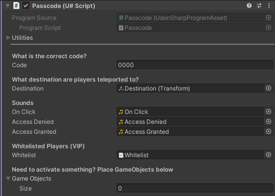 Passcode for VRChat Worlds - Fairplex Shop - BOOTH
