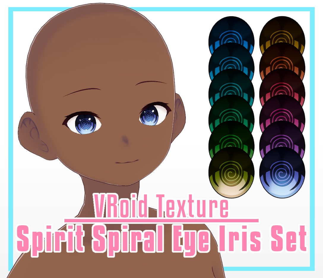 VRoid Texture - Spirit Spiral Eye Iris Set - LittleMoxie's Madhouse - BOOTH