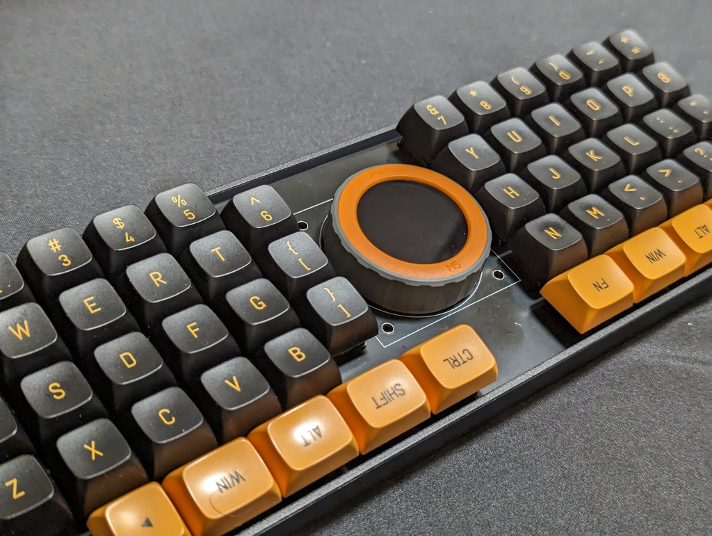 SparrowDial : M5StackCore2、M5Dialをトラックパッドとして搭載可能なGH60互換ケース対応自作キーボードキット ...