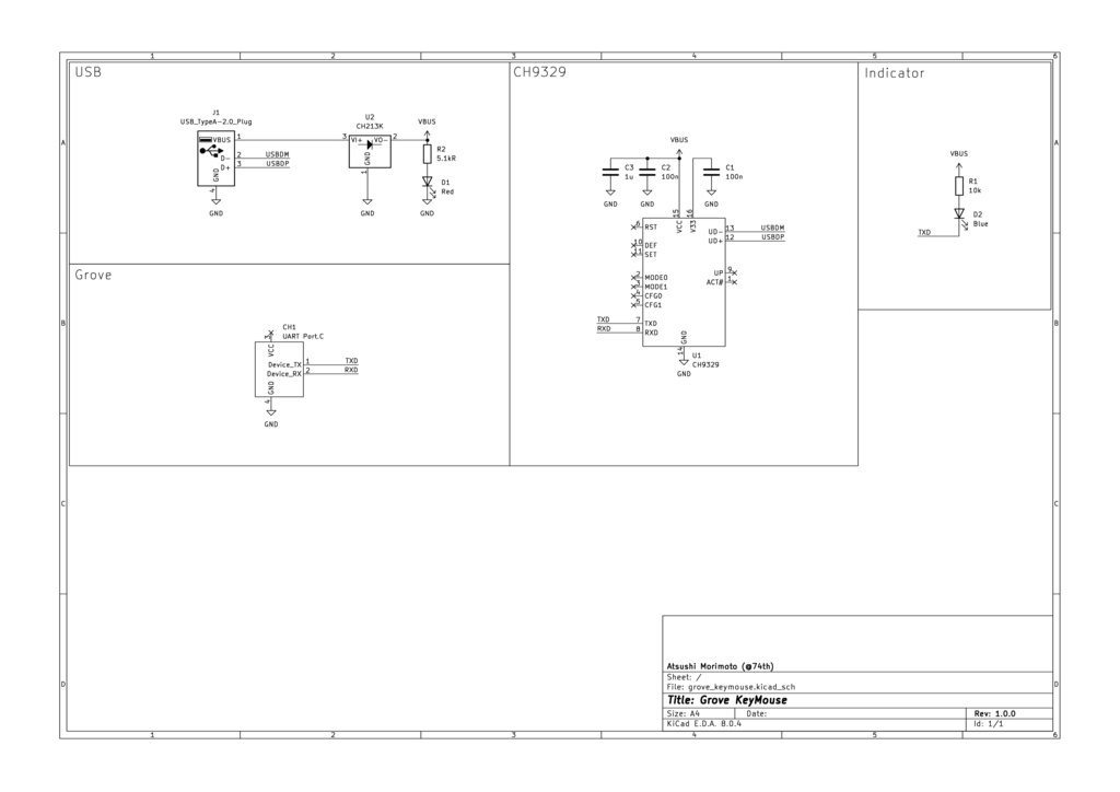 CH9329使用キーボード、マウスエミュレータGroveモジュールキット[74TH-G054] - 74th Books & Gadgets ...