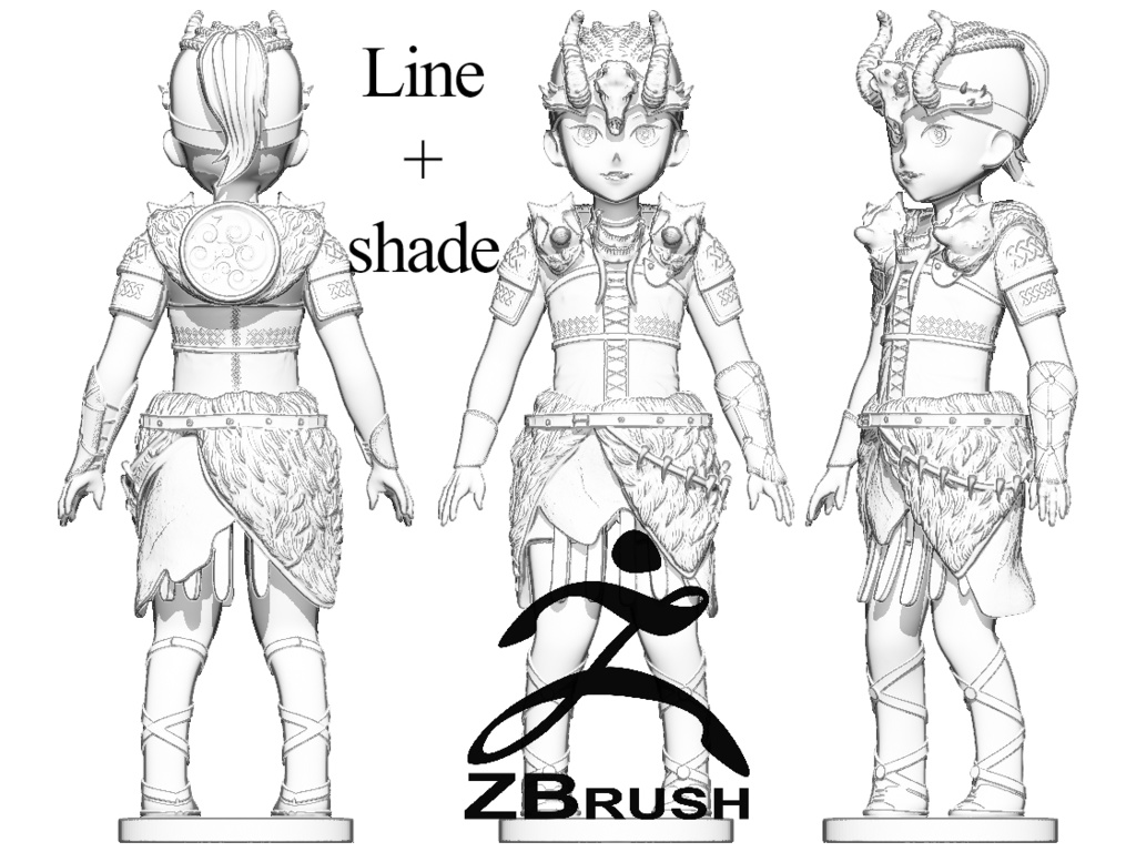 zbrush 線画 - yogdyr - BOOTH