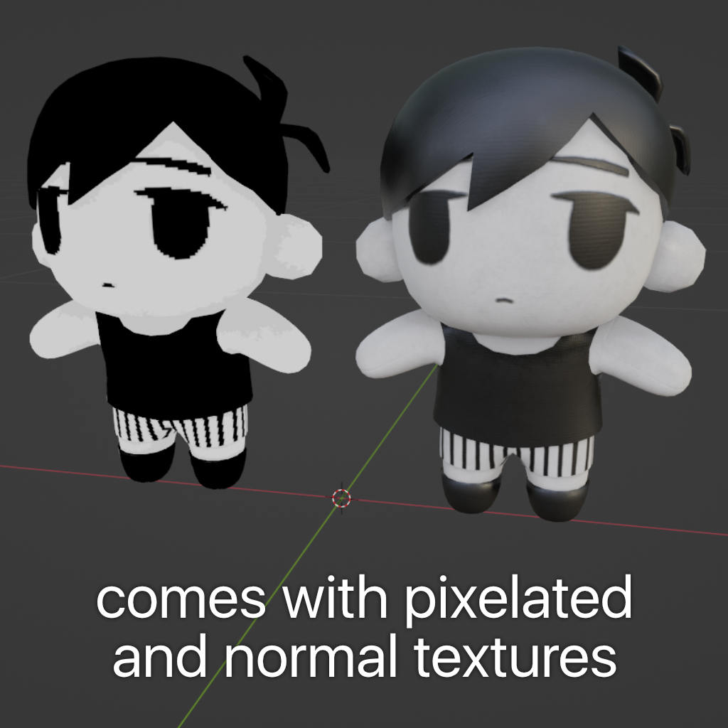 Omori Plush 3D MODEL - longarm - BOOTH