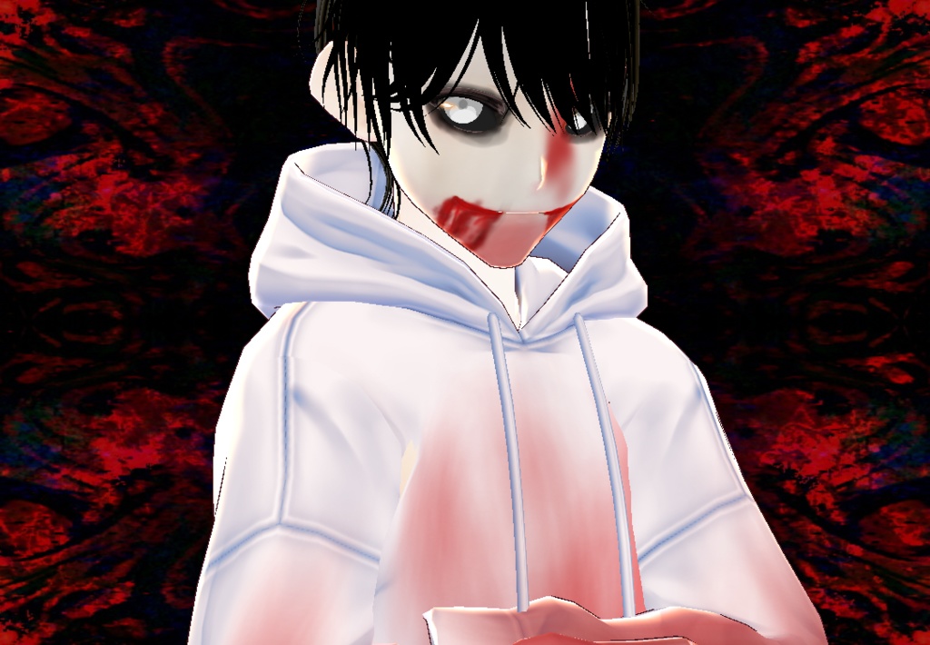 Jeff the killer Vroid Face detail - Akira's Creations - BOOTH