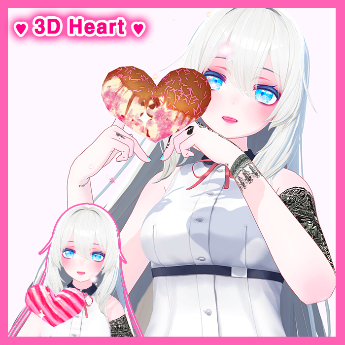 【VRChat】Heart 3D, For Love - For anniversaries such as White Day ...