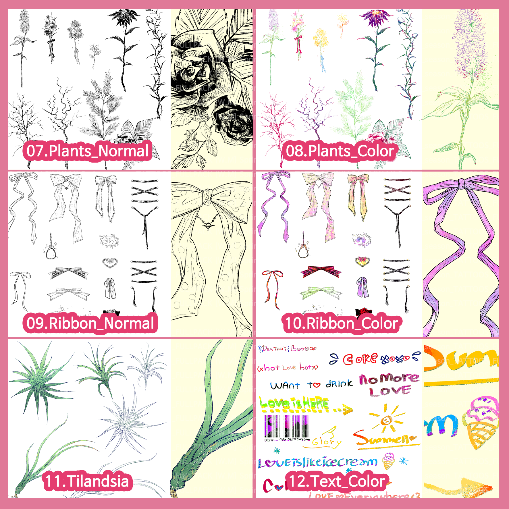 【VRChat】 Tattoo Texture Package for Spring Season / タトゥー、刺青、イレーズミーな感じを ...