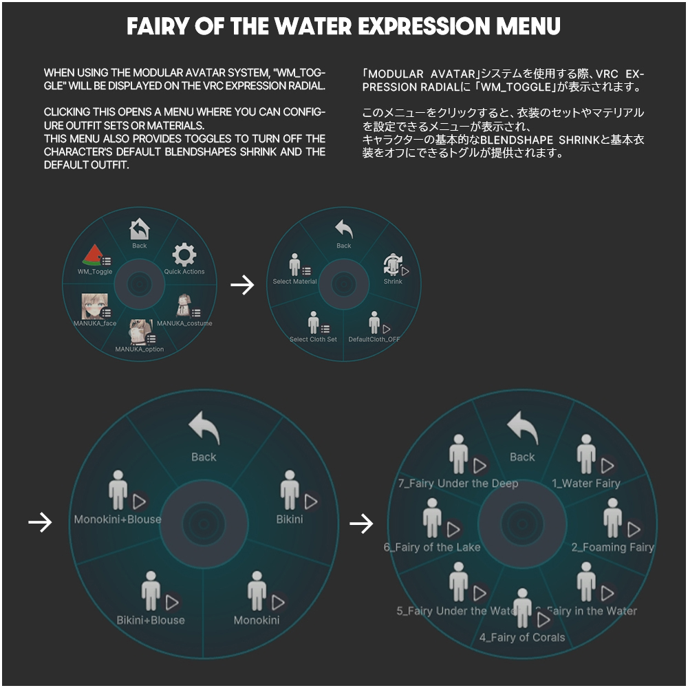 +8 Avatar ! 【VRChat】 swimsuit 🐬 水中の妖精 / Fairy of the Water / 페어리 오브 더 ...