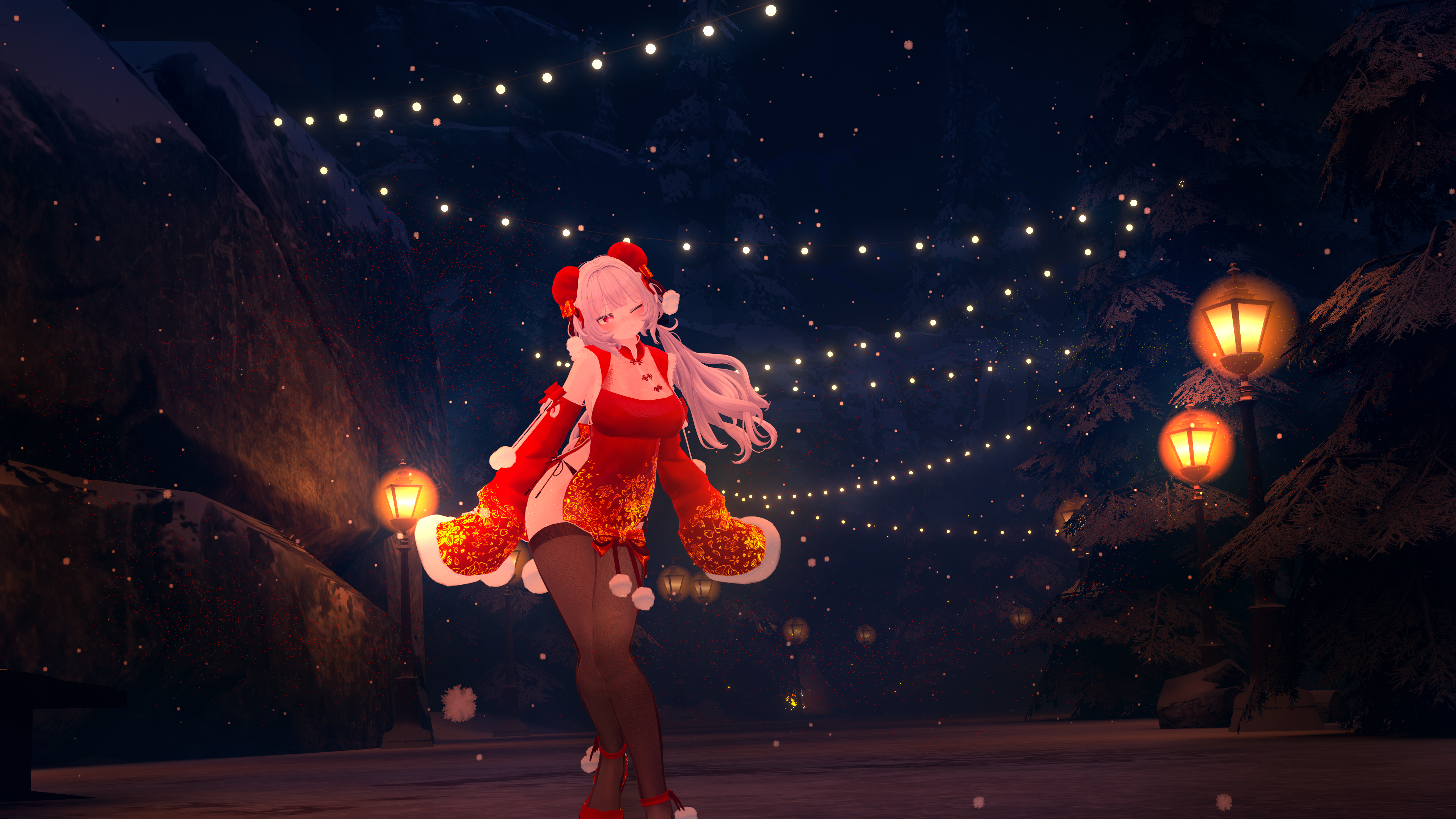 【VRChat】 Winter Crimson Camellia | 紅雪花 | 홍설화 SET for Shinano ...