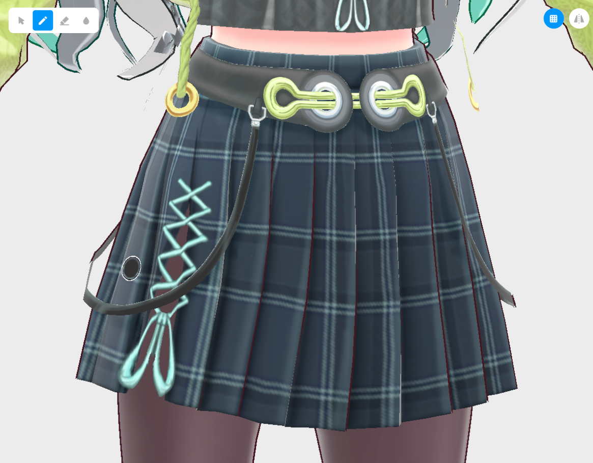 Strapped-Belted Skirt 【Bottom Accessory 3D VRoid Model】 - Alsiel Lan ...