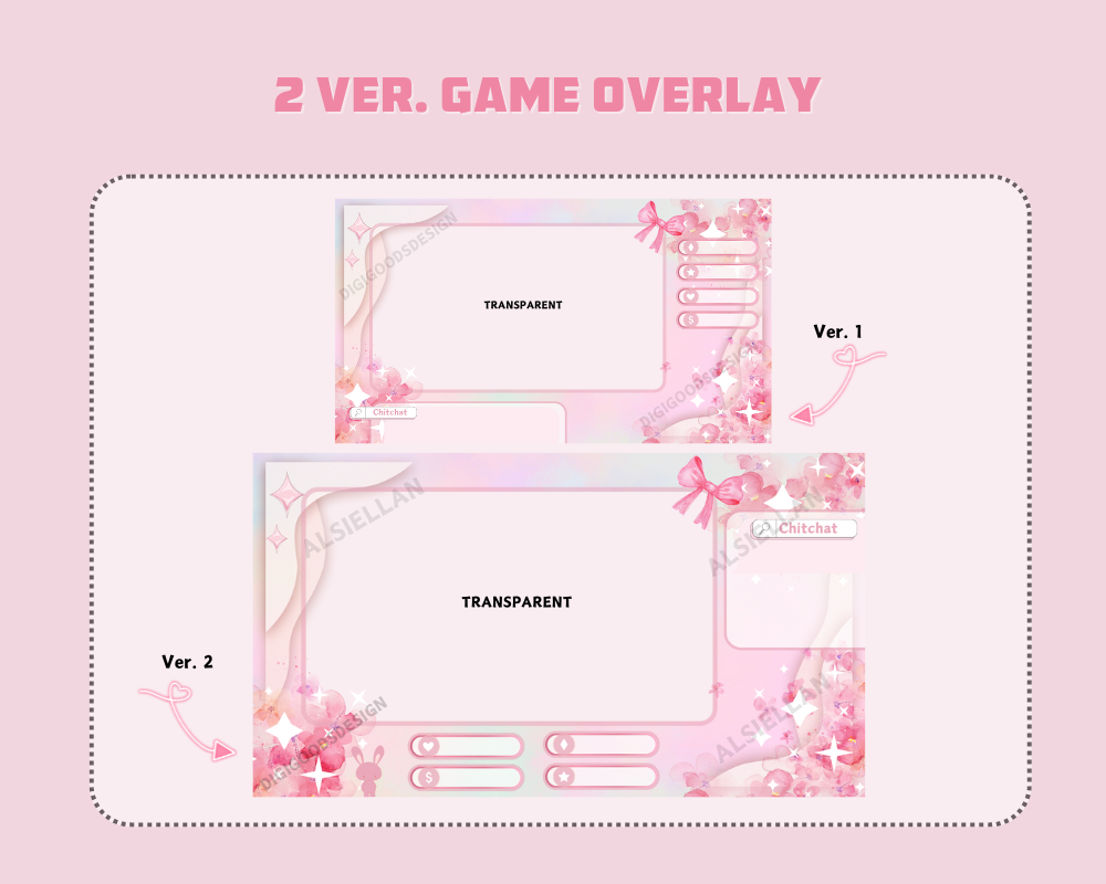 Coquette Pink Stream Overlay ┃Streamelements, OBS, Twitch, YouTube ...