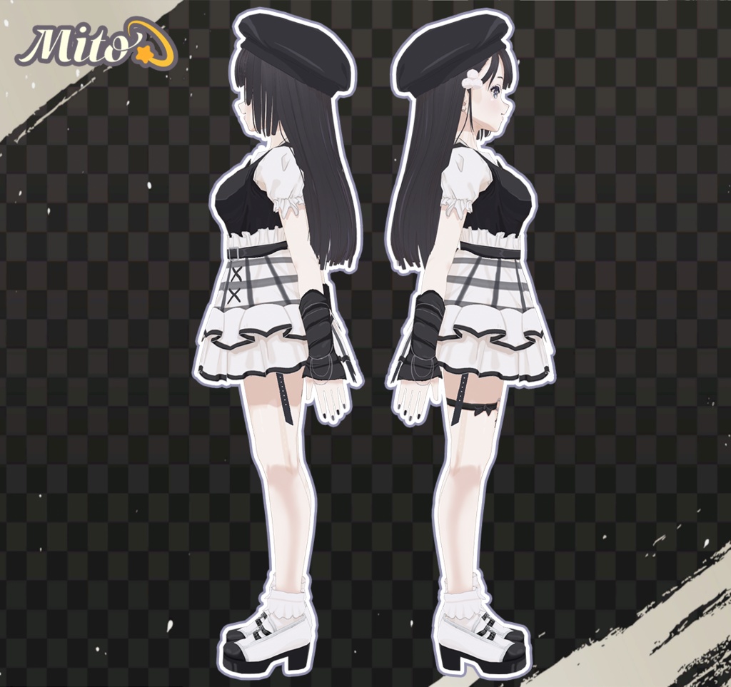 Mito Vroid model [Soft Goth Girl] - Alsiel Lan Art - BOOTH